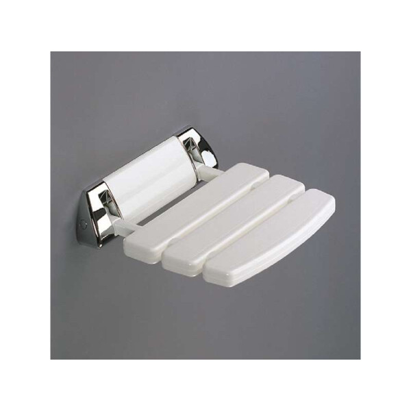 Duschklappsitz, weiß/chrom